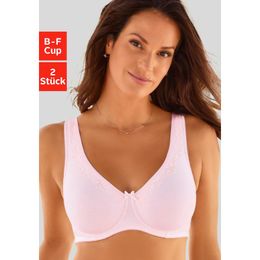 Nuance by Lascana Minimizer-BH Packung, mit B&uuml;gel, Baumwollqualit&auml;t rosa 105, Cup D Minimizer-BH