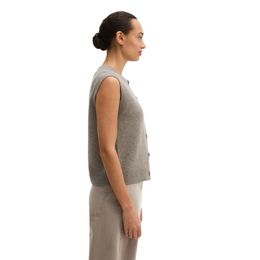 Marc O'Polo MARC O'POLO Damen Strickweste "aus flauschiger Lambswool"stone taupe melange, Gr. L, unifarben, Obermaterial: 100% Schurwolle, Westen