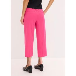 bonprix Damen 3/4-Hose, pink, festlich, Gr. 38, Obermaterial: 65% Polyester, 30% Viskose, 5% Elasthan, Hosen, Regular Fit, mit Schlitz, aus