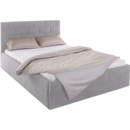 Westfalia Schlafkomfort Polsterbett inkl. Bettkasten bei Ausf&uuml;hrung mit Matratze grau Bezug Bett: 100% Polyester;Bonnell-Federkernmatratze: 51% Polypropylen, 39% Polyester, 