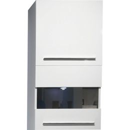 OTTO home H&auml;ngevitrine &raquo;Piano&laquo; mit und ohne Glaselement, UV lackiert, Soft-Close, B/H:59,7/57,4 cm wei&szlig; Holzwerkstoff Wei&szlig; Hochglanz, B/H/T: 59,7cm x 