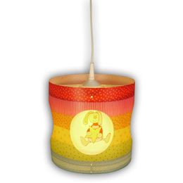 Niermann H&auml;ngeleuchte &raquo;Rainbow-Rabbit, Kinderlampe, Kinderzimmer&laquo; E27 1 Stk. Der innere Lampenschrim dreht sich sobald das Licht eingeschaltet ist 