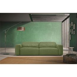 Egoitaliano 2,5-Sitzer &raquo;Beverly, Designsofa mit erstklassigem Sitzkomfort und tollen Details&laquo; Breite 242 cm, verstellbare Kopfteile gr&uuml;n B/H/T: 242cm x 95cm x 