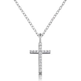 Engelsrufer Damen Kette mit Anh&auml;nger &raquo;Kreuz&laquo; mit Zirkonia (synth.) silber Silber 925 (Sterlingsilber), L: 42