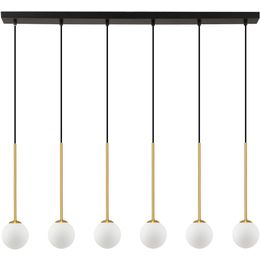NOVA LUCE Pendelleuchte &raquo;SAVOY&laquo; G9 1 Stk. gold 6, H: 160cm, 1 Stk.