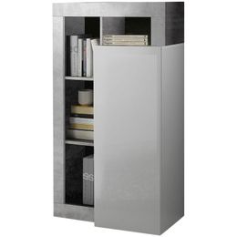 Home Affaire Mehrzweckschrank &raquo;Hamburg, Breite 69 cm&laquo; H&ouml;he 126 cm wei&szlig; Weiss, B/H/T: 69cm x 126cm x 42cm, T&uuml;ren: 1 Stk., Komplettausf&uuml;hrung