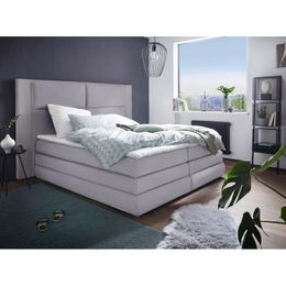 Collection AB Boxspringbett &raquo;Copenhagen&laquo; inklusive Bettkasten, Topper, wahlweise mit LED-Beleuchtung grau Holzwerkstoff, Spanplatte Strukturstoff 