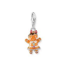 Thomas Sabo Damen Thomas Sabo Charm-Einh&auml;nger &raquo;Lebkuchen-M&auml;dchen&laquo; mit Zirkonia (synth.) Einheitsgr&ouml;&szlig;e