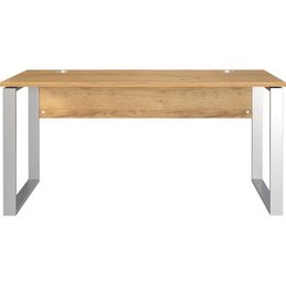 Germania Schreibtisch &raquo;Altino&laquo; Kufen aus Metall, 2x Kabeldurchlass, Breite 160 cm, Made in Germany braun B/H/T: 160cm x 75cm x 80cm
