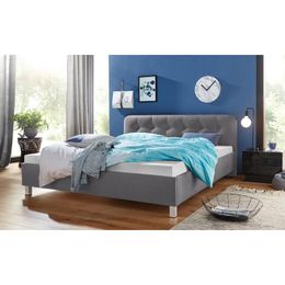 Westfalia Schlafkomfort Polsterbett &raquo;Vulkan&laquo; in diversen Ausf&uuml;hrungen grau Bezug Bett: Microfaser (100% Polyester) oder Strukturstoff (77% Polyester, 23% Viskose);Bonnell-