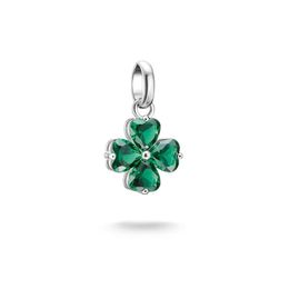 Thomas Sabo Damen Thomas Sabo Charm-Einh&auml;nger &raquo;Charm Kleeblatt - Connect&laquo; mit Glas-Keramik Stein Einheitsgr&ouml;&szlig;e