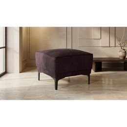OTTO home Hocker &raquo;Oland Luxus-Microfaser Polsterhocker&laquo; passend zur Serie OLAND braun Struktur 100% Polyester Struktur weich;Struktur 100% Polyester 