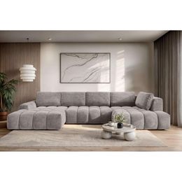 OTTO home Wohnlandschaft &raquo;AZITA U-Form, Breite 363 cm - OTTO. Verl&auml;ssliche Qualit&auml;t.&laquo; wahlweise als Schlafsofa mit Bettkasten, Bubble-Optik grau 100% 