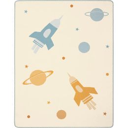 Biederlack Babydecke &raquo;Babydecke Orbit&laquo; 75 x 100, mit Zierstich orange Baumwolle, Polyacryl, Polyester B/L: 75cm x 100cm