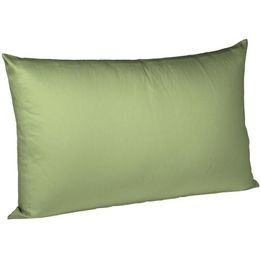 Fleuresse Kissenbezug &raquo;Colours Mako Satin, 100% Baumwolle, mit Rei&szlig;verschluss&laquo; Mako Satin, gl&auml;nzend, glatt, Premium Qualit&auml;t gr&uuml;n Mako-Satin, Mako-