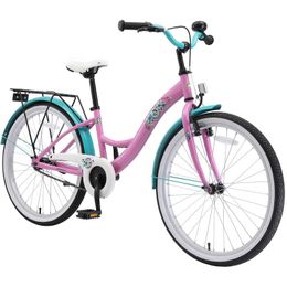 Bikestar Jugendfahrrad 1 Gang rosa 33cm, 24 Zoll (60,96cm) Jugendfahrrad
