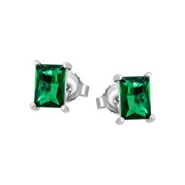 Firetti Damen Paar Ohrstecker &raquo;Schmuck Geschenk Silber 925 Ohrschmuck&laquo; mit Glasstein gr&uuml;n Silber 925 (Sterlingsilber)
