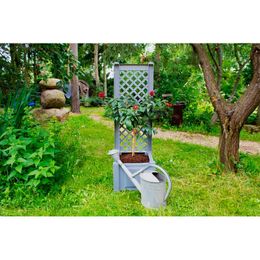 KHW Spalier mit Pflanzkasten, BxTxH: 43x43x140 cm grau Kunststoff B/H/T: 43cm x 140cm x 43cm
