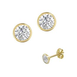 Firetti Damen Paar Ohrstecker &raquo;Schmuck Geschenk Gold 333 Ohrschmuck Solit&auml;r&laquo; Made in Germany - mit Zirkonia (synth.) gold 4,5mm, Gelbgold 333