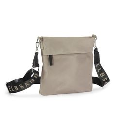 ELBSAND Damen Umh&auml;ngetasche &raquo;Schultertasche, Minibag, Crossbody Bag, Damentasche&laquo; Handtasche Damen zum Umh&auml;ngen aus weichem Material VEGAN beige B/H/T