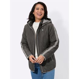 Casual Looks Damen Steppjacke, grau, Gr. 52, unifarben, 100% Polyester, Wattierung:100% Polyester, Jacken