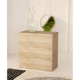 FORTE Kommode &raquo;EDMORE&laquo; Kommode, Breite ca. 78 cm braun B/H/T: 77,2cm x 79,8cm x 42,2cm, 3 Stk.