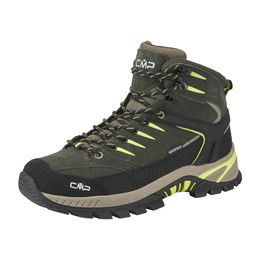 CMP Herren Wanderschuh "RIGEL 2.0 MID WP TREKKING SHOES", Gr. 47, gr&uuml;n, Leder, Schuhe, wasserdicht