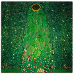 Artland Leinwandbild &raquo;Die Sonnenblume&laquo; Blumen 1 Stk. tlg. auf Holzrahmen gespannt gr&uuml;n Leinwand B/H/T: 30cm x 30cm, Leinwandbild Blumen quadratisch, 1 Stk.