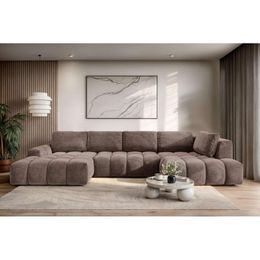 OTTO home Wohnlandschaft &raquo;AZITA U-Form, Breite 363 cm - OTTO. Verl&auml;ssliche Qualit&auml;t.&laquo; wahlweise als Schlafsofa mit Bettkasten, Bubble-Optik braun 100%