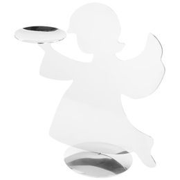 Fink Kerzenleuchter &raquo;HOLYWORKER, Weihnachtsdeko&laquo; in Form eines Engels silber Edelstahl B/H/T: 13cm x 30cm x 25cm
