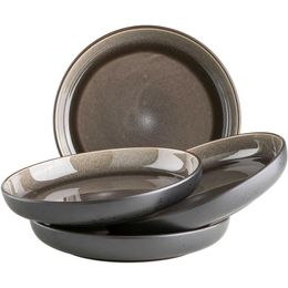 M&auml;ser M&Auml;SER Suppenteller &raquo;NIARA, Teller Set, Steinzeug&laquo; Steinzeug 24cm