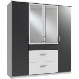 wimex Kleiderschrank &raquo;Click&laquo; mit Spiegel wei&szlig; B/H/T: 180cm x 199cm x 58cm, T&uuml;ren: 4 Stk.