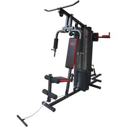 Motive Fitness by U.N.O. Kraftstation &raquo;Multi-Gym Challenge&laquo; 10 Gewichtsbl&ouml;cke Seilzug, Butterflystange, Latzug, Ruderfunktion und mehr, max. 