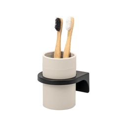 bremermann Zahnputzbecher Bad-Serie SAVONA Softtouch inkl. Wandhalter 9 x 11 x 9 cm (B/H/T) | Gr.: onesize