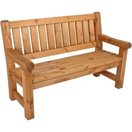 Garden Pleasure Gartenbank &raquo;ALLG&Auml;U&laquo; 2-Sitzer beige FSC -zertifiziertes Massivholz B/H/T: 124cm x 96cm x 69,5cm