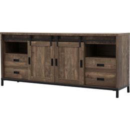 OMG Design Sideboard &raquo;Stanley&laquo; in zwei Breiten, mit viel Stauraum braun Holzwerkstoff B/H/T: 220cm x 95cm x 45cm