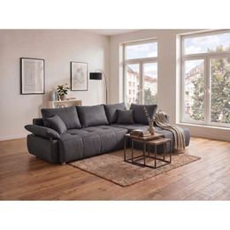 Collection AB Ecksofa &raquo;Funtastic, Breite 213 cm&laquo; mit Schlaffunktion, Bettkasten, Armverstellung und Bonnelfederkern grau 100%Polyester B/H/T: 213cm x 