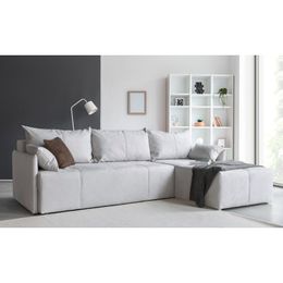 Collection AB Ecksofa &raquo;CAB L-Form, B: 263 cm&laquo; Schlaffunktion, Bettkasten & 2 Zierkissen, Federkern grau 100% Polyester B/H/T: 263cm x 84cm x 165cm, 