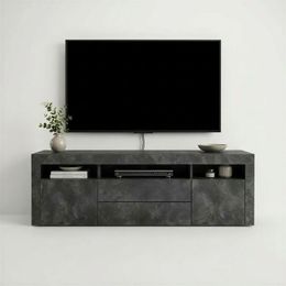 borchardt M&ouml;bel borchardt M&ouml;bel Lowboard &raquo;Santa F&eacute;, TV-Schrank 166 cm breit&laquo; Breite 166 cm grau Holzwerkstoff B/H/T: 166cm x 49cm x 35cm, 2 Stk., 2 Stk.