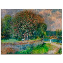Artland Leinwandbild &raquo;Bl&uuml;hender Kastanienbaum&laquo; Wiesen & B&auml;ume 1 Stk. tlg. auf Holzrahmen gespannt gr&uuml;n Leinwand B/H/T: 80cm x 60cm, Leinwandbild Wiesen & 