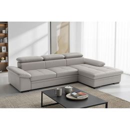 Sit & More sit&more Ecksofa &raquo;Viola, Leder, L-Form, B: 260 cm, mit Armteil- und Kopfteilvertsellung&laquo; optional mit Schlaffunktion beige B/H/T: 260cm x 73cm x 174cm