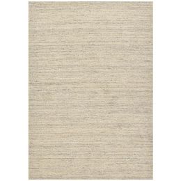 Theko Wollteppich &raquo;Pure UNI&laquo; rechteckig 14 mm H&ouml;he Handwebteppich, meliert, reine Wolle, handgewebt grau Schurwolle B : 90cm 1 Stk., 14mm, L: 160cm