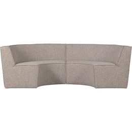 Woood K&uuml;chensofa &raquo;Europa mit runder Formgebung und Grobgewebe-Bezug B262 x T131 x H85 cm&laquo; Sehr hohe Verschlei&szlig;festigkeit, Tragkraft 300 kg, Teflon-