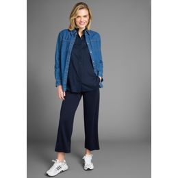 Laura Scott Damen Culotte, blau, Gr. 36, unifarben, Milano Rib, Obermaterial: 76% Polyester, 20% Viskose, 4% Elasthan, Hosen, aus weicher
