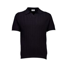 LINDBERGH Herren Langarm-Poloshirt "Poloshirt (Langarm) Relaxed Fit", schwarz, Gr. L, Obermaterial: 100% Baumwolle, Shirts