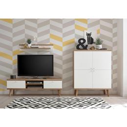 Home Affaire Wohnwand &raquo;Merle&laquo; Set, 3 Stk. tlg. braun Holzwerkstoff B/H/T: 277cmcm