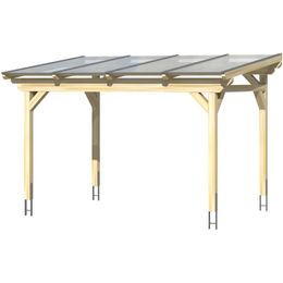 Skan Holz Terrassendach &raquo;Sanremo&laquo; Leimholz beige Polycarbonat (PC) B/H/T: 434cm x 268cm x 250cm