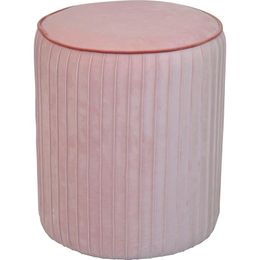 Home Affaire Hocker 1 Stk. tlg. rosa Samtbezug 100% Polyester B/H/T: 38cm x 46cm x 38cm, Samt