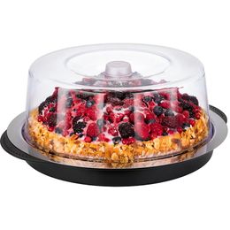 APS Kuchenplatte &raquo;Thermo Tablett Set&laquo; &Oslash; 34 cm, K&uuml;hlfunktion durch 2 K&uuml;hlakkus schwarz Edelstahl, Kunststoff &Oslash; 34cm
