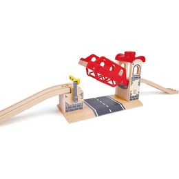 HAPE Spielzeugeisenbahn-Br&uuml;cke &raquo;Zugbr&uuml;cke&laquo; aus Holz bunt Einheitsgr&ouml;&szlig;e Spielzeugeisenbahn-Br&uuml;cke